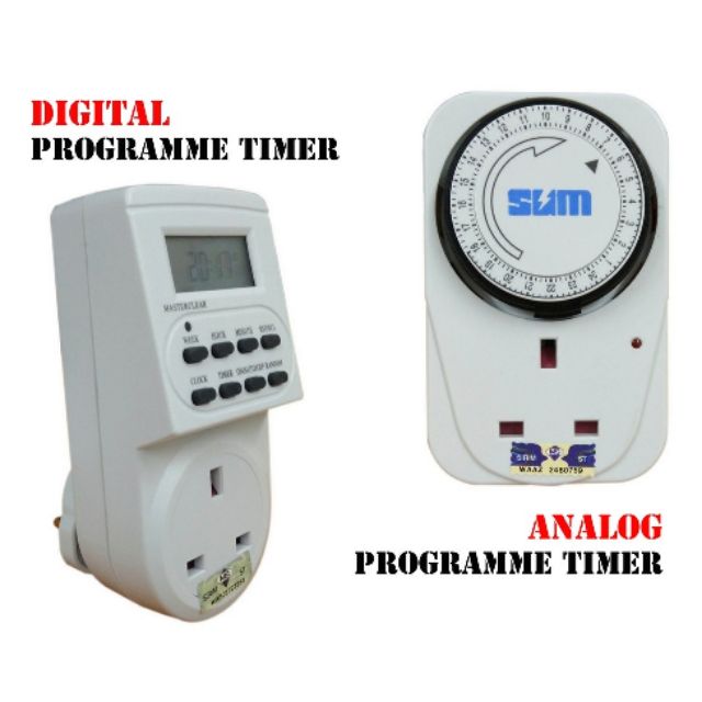 Sum 24 Hours Digital Timer/Analog Timer | Shopee Malaysia