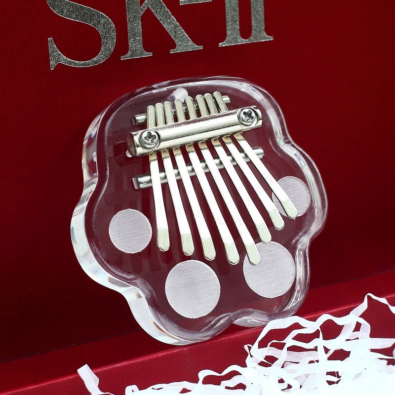 Kalimba 8 keys mini crystal Thumb Piano solid wood Finger Piano kalinba ...