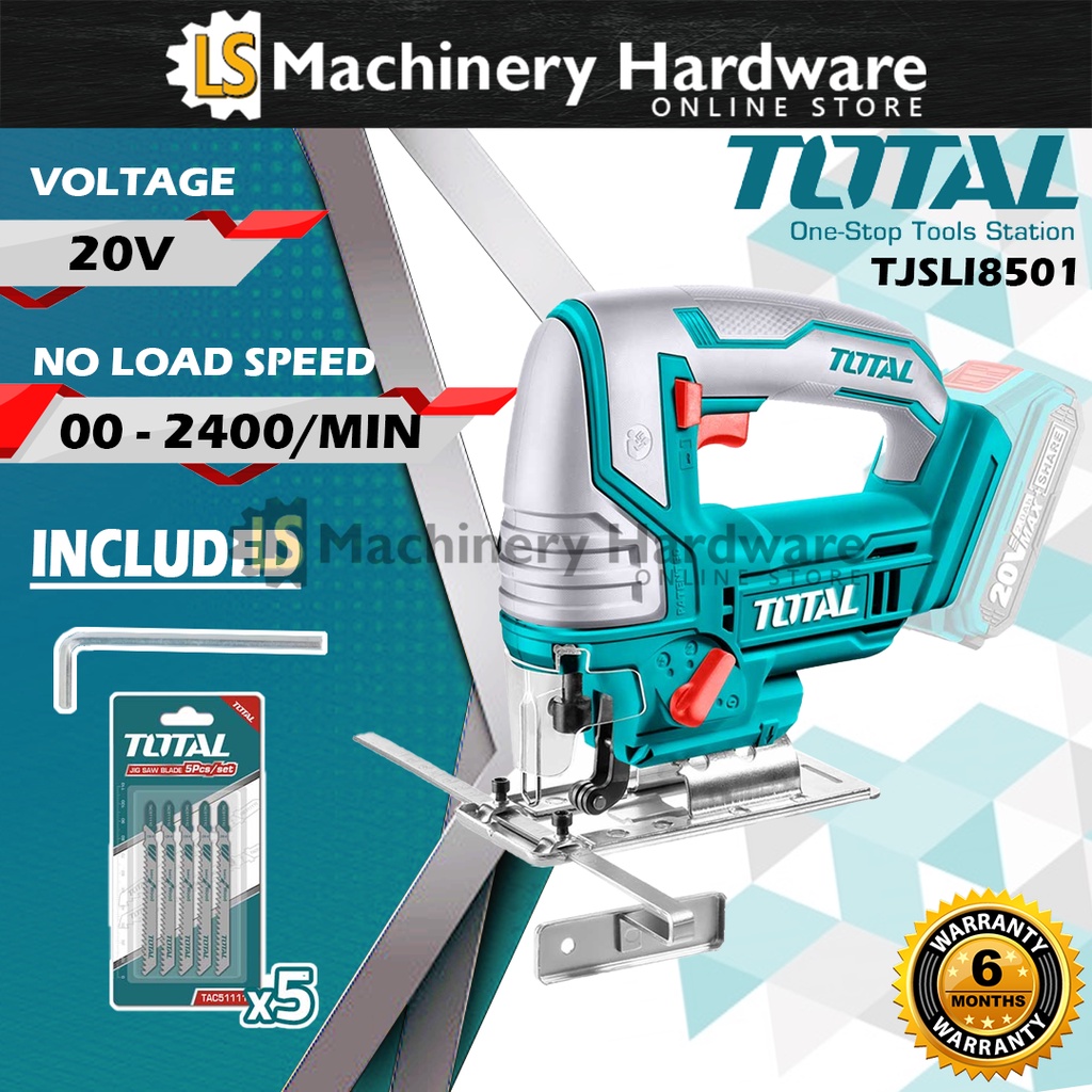 Total 20V Li-ion Cordless Jig Saw TJSLI8501 - 6 Months Warranty ...