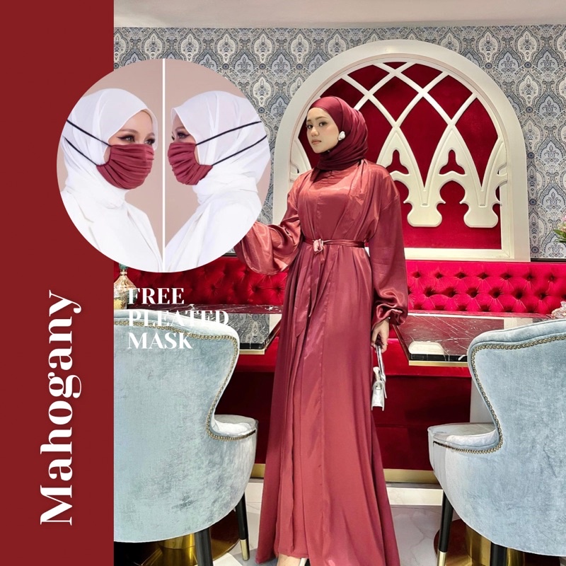 MAJESTIC ABAYA - MAHOGANY (FREE MATCHING COLOR MASK) | Shopee Malaysia