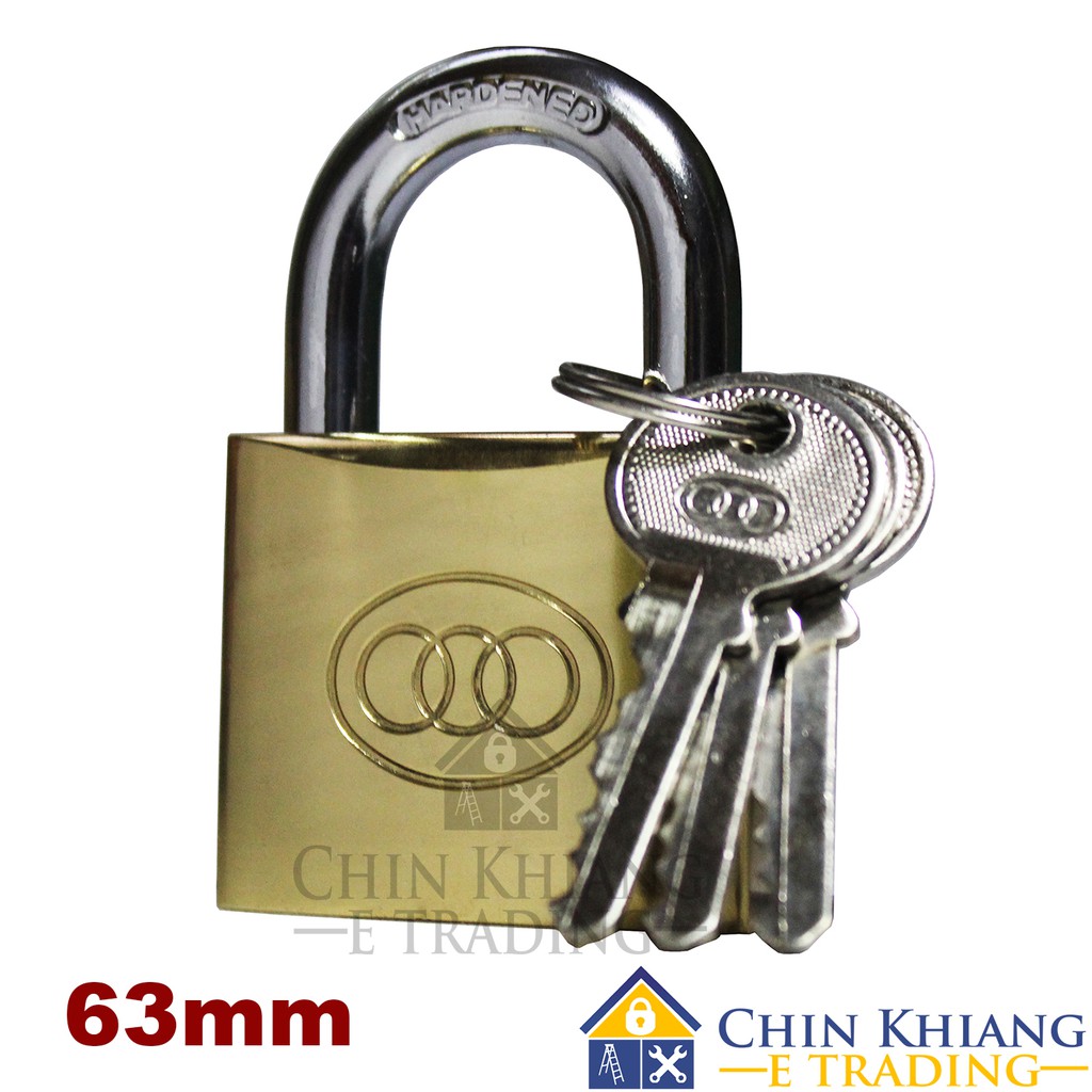 Tri-Circle No 266 Brass Padlock 63mm | Shopee Malaysia