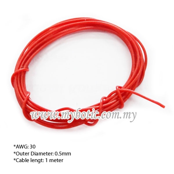 Slim Single Core Wire (Red, 1 meter) | Shopee Malaysia