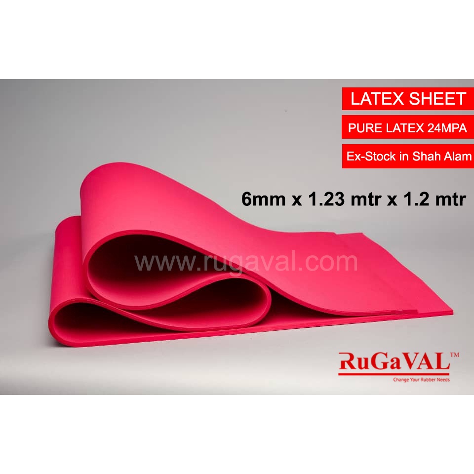 Latex Rubber Sheet 6mm thick x 1.23 meter x 1.2 meter, Liquid Sheet ...