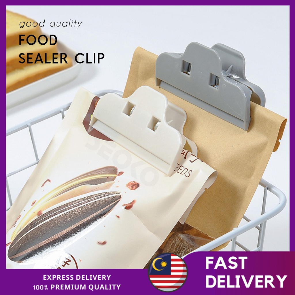 Food Bag Sealing Clip Plastic Snack Bag Clip Safe Sealer Clipper Pack ...