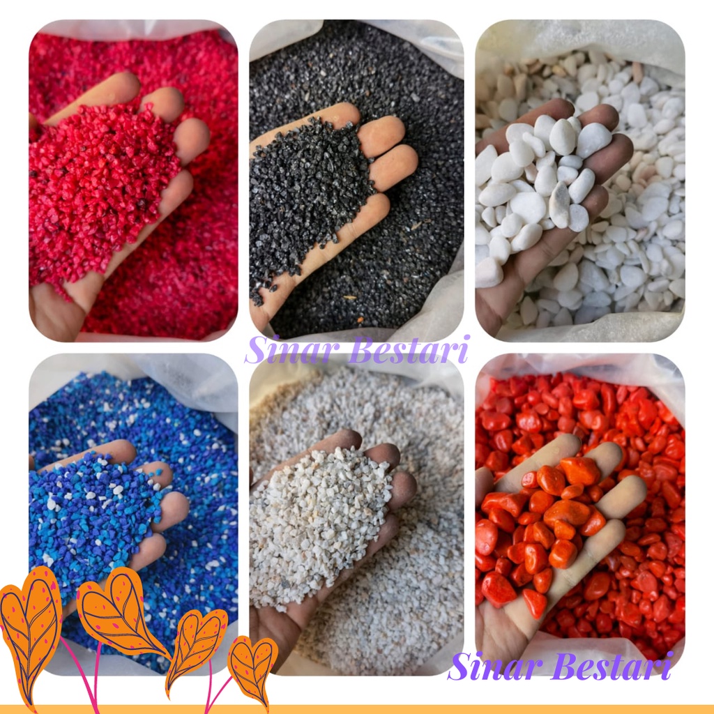Grade A Aquarium Crystal Black Sand Pasir Hitam White Merah red Putih ...