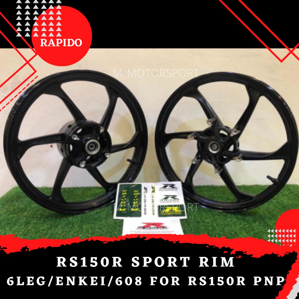 RAPIDO RS150 SPORT RIM 6LEG/ENKEI/608 FOR RS150R RSX RS X PNP(DEPAN 6 ...