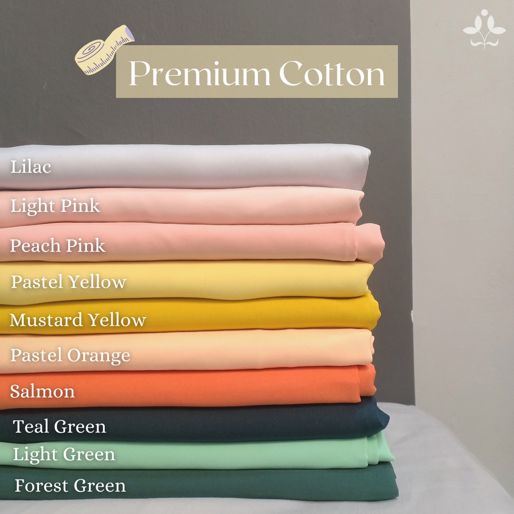 Premium Quality Kain Bawal Cotton Lembut Fesyen Fabric Jahit Tudung ...