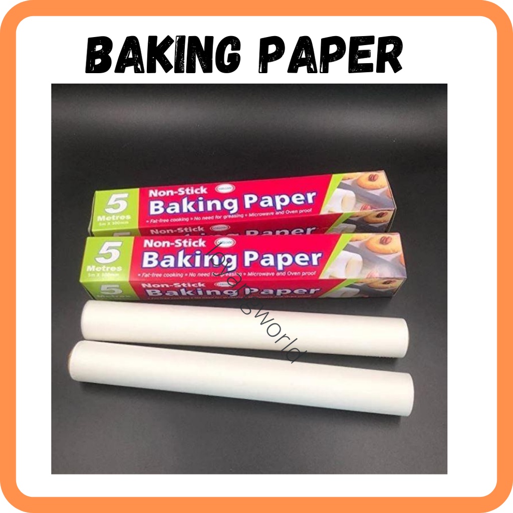 Baking Paper Non-Stick Kitchen Tool Pastry Cookies Kertas Minyak 5M x ...