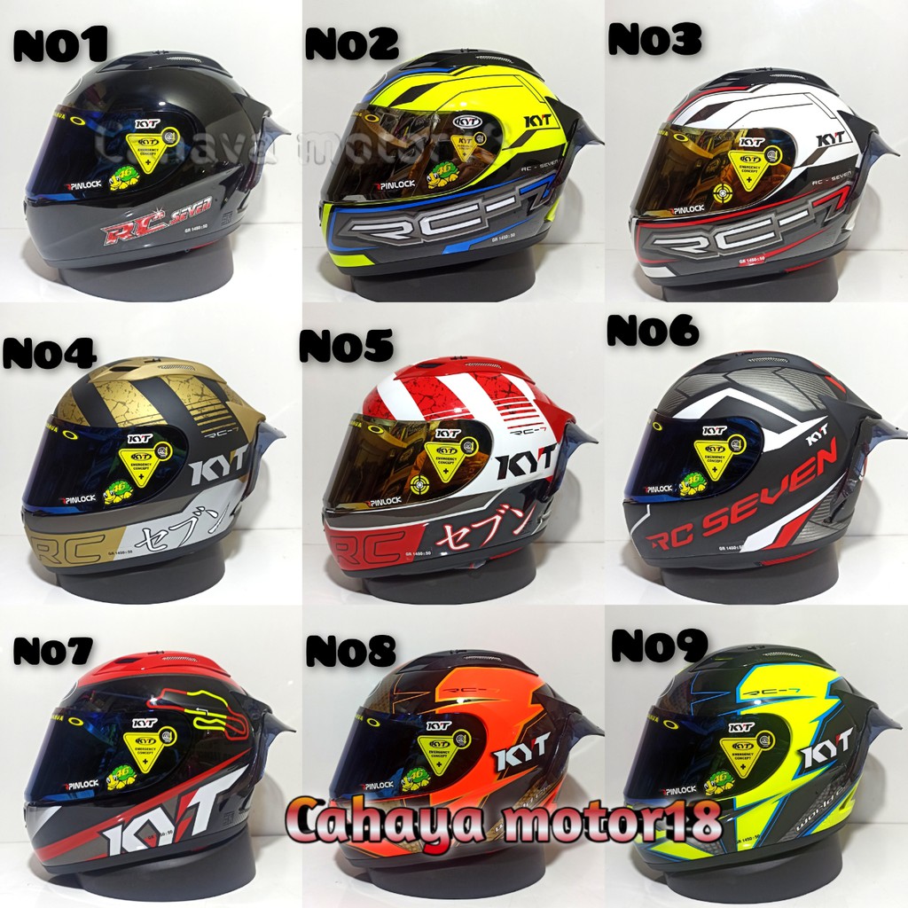 Kyt RC7/RC SEVEN FULL FACE Helmet Handsome Package | Shopee Malaysia