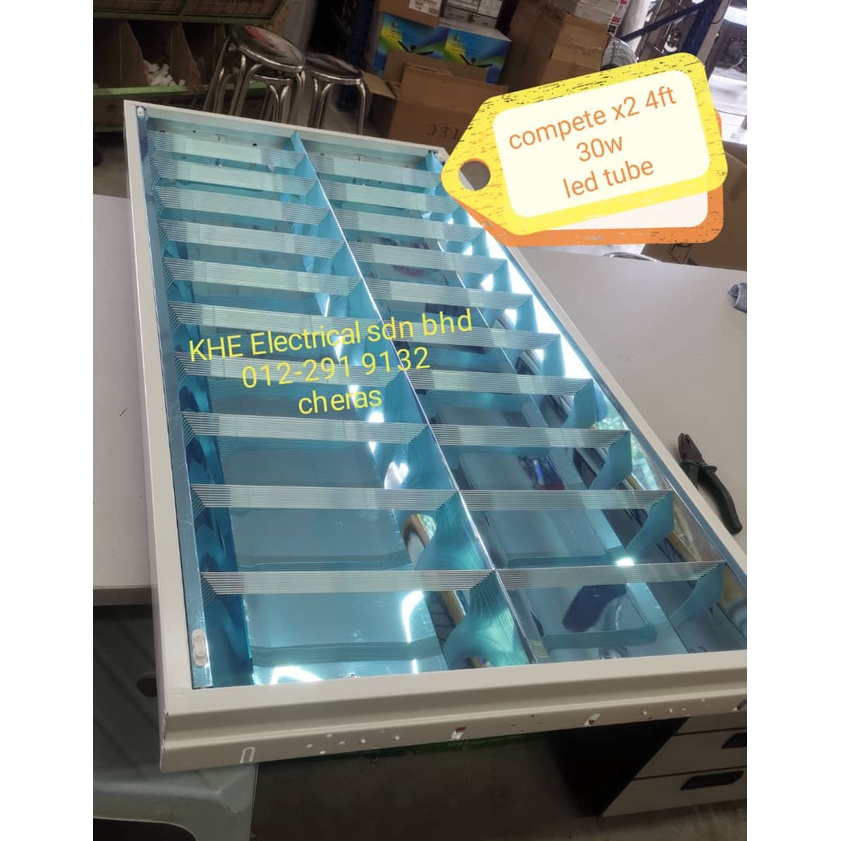 2X4 LED Top Mirror Reflector fitting C/W LED Tube X 2 / Ceiling Down ... 2X4 LED Top Mirror Reflector fitting C/W LED Tube X 2 / Ceiling Down ...