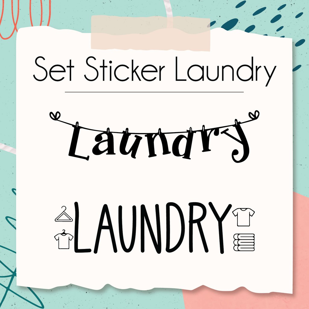 Sticker Laundry Laundry Room Wall Sticker Laundry Sticker Sticker Laundry Set Laundry