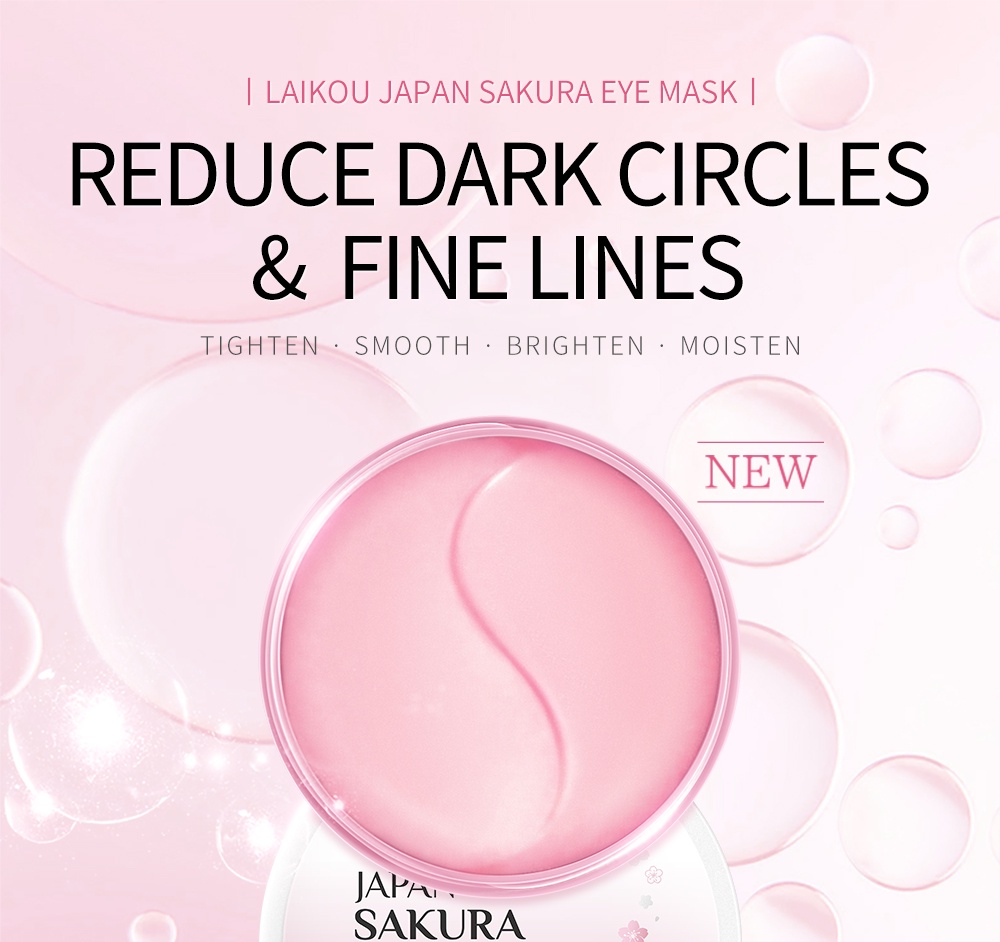 LAIKOU Japan Sakura Skin Rejuvenating Eye Mask Remove Fine Lines Eye ...