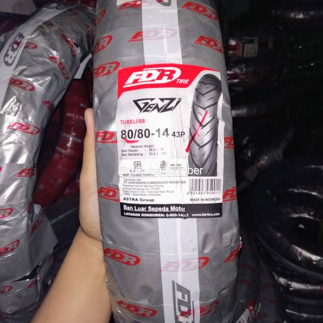 Motorcycle Tires Matic Front Tubles Fdr 80 / 80 Ring 14 Genzi Ceper ...