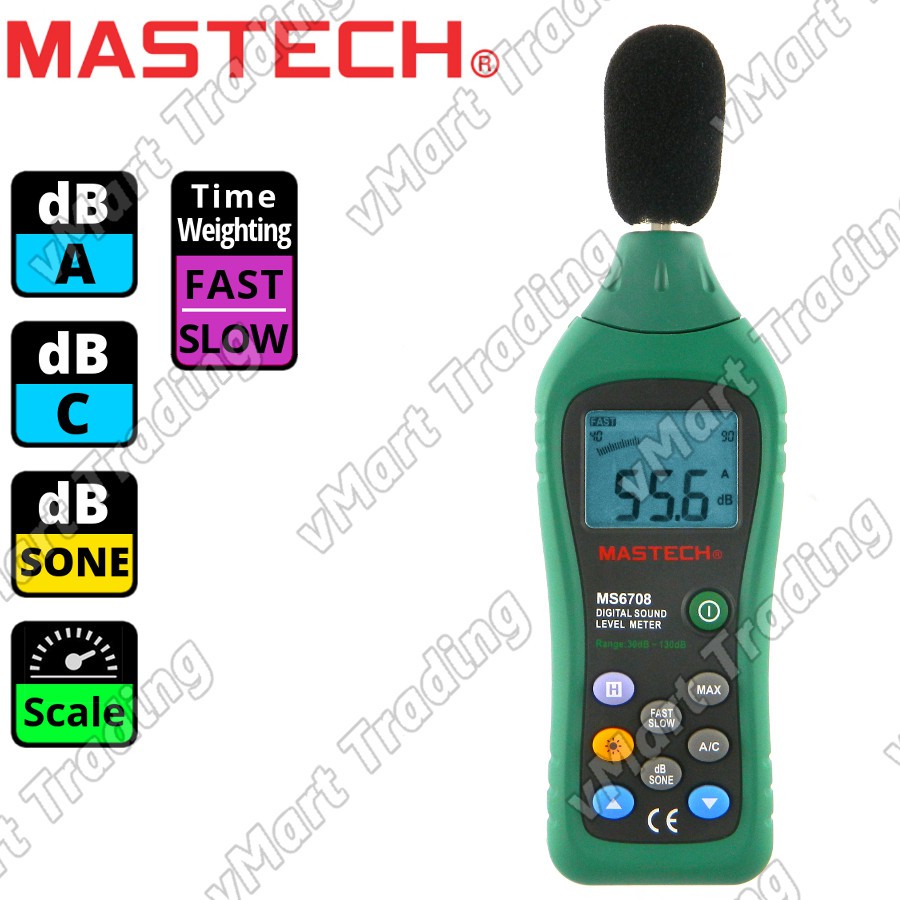MASTECH MS6708 Professional Digital Sound / Noise Level Meter | Shopee ...