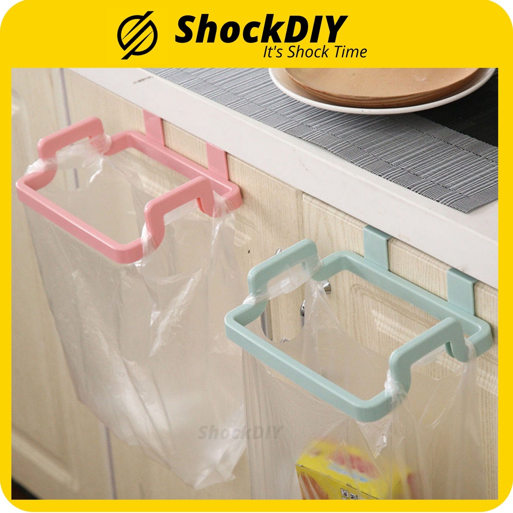 Trash Cabinets Towel Rack Garbage Bag Holder Gantung Plastik Sampah ...