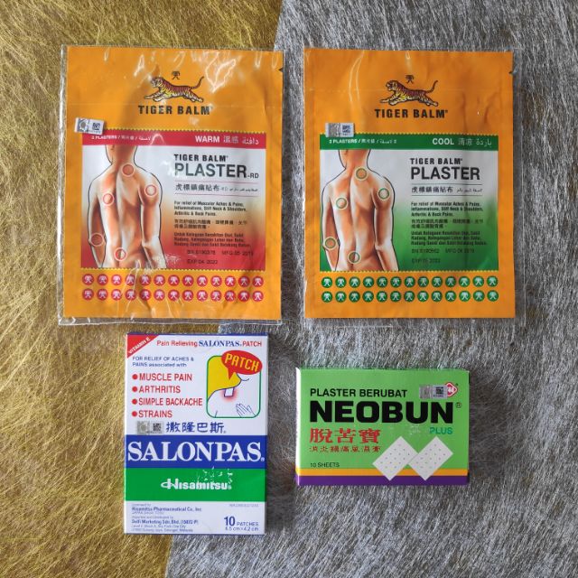 Plaster Berubat(Tiger Balm,Salonpas,Neobun) | Shopee Malaysia