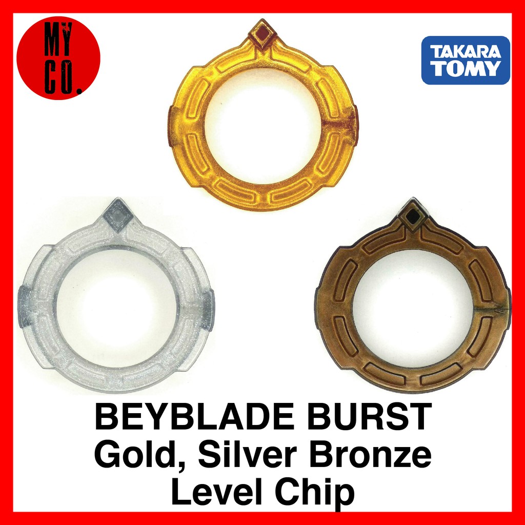 BEYBLADE BURST Gold, Silver Bronze Level Chips TAKARA TOMY | Shopee ...