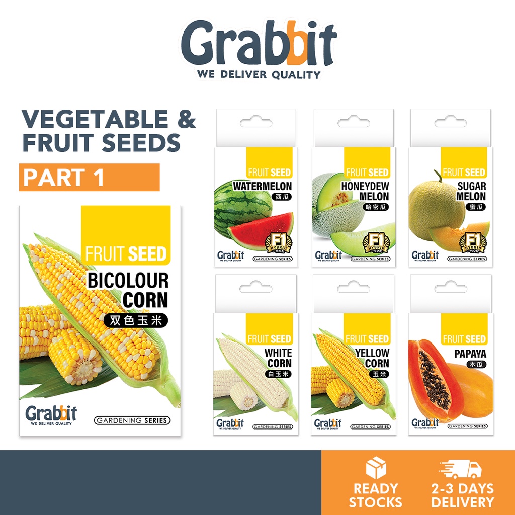 GRABBIT Vegetable & Fruits Seed Biji Benih Sayur Buah-Buahan GRAB-SD-FR ...