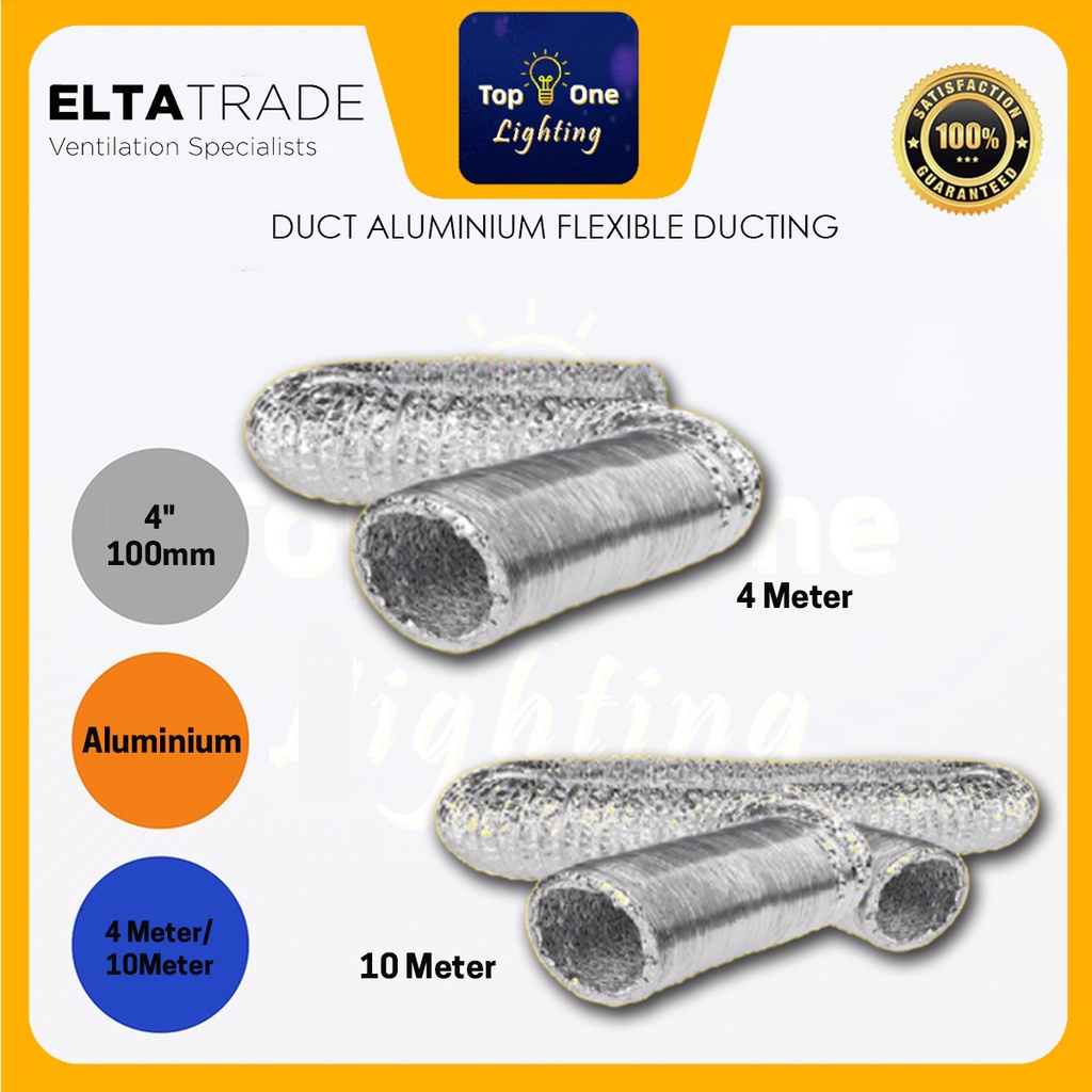 ELTA TRADE - DUCT 4" 5" 6" 8" (ALUMINIUM FLEXIBLE DUCTING) | Shopee ...