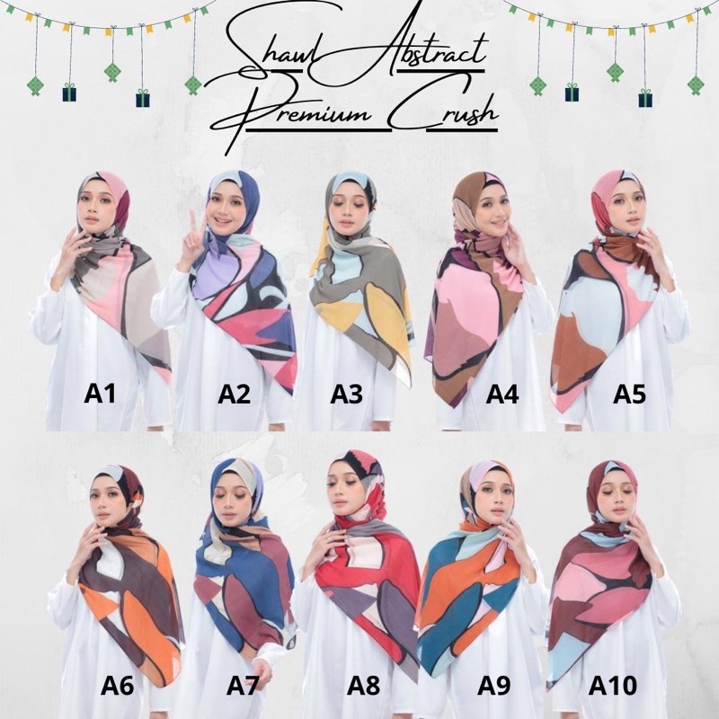 PLEATED SHAWL CORAK BORONG (12 PCS) | Shopee Malaysia