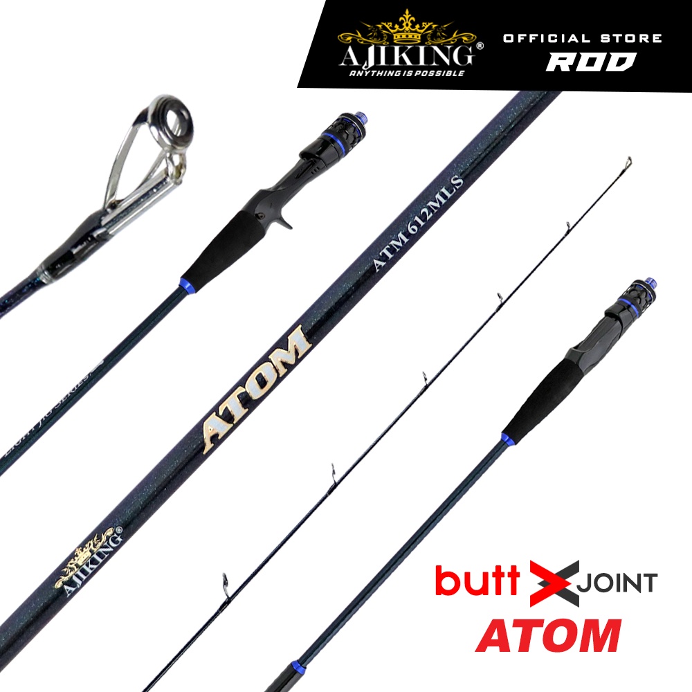 Ajiking Atom ATM Spinning Casting Fishing Rod Butt Joint Light Jig ...