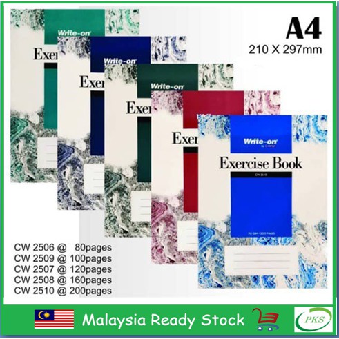 Campap Write-On A4 Exercise Book / Buku Nota / Buku Tulis 80p/100p/120p ...