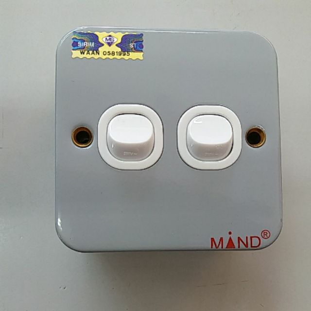 Mind Metal Clad Switch 2 Gang 1 Way | Shopee Malaysia