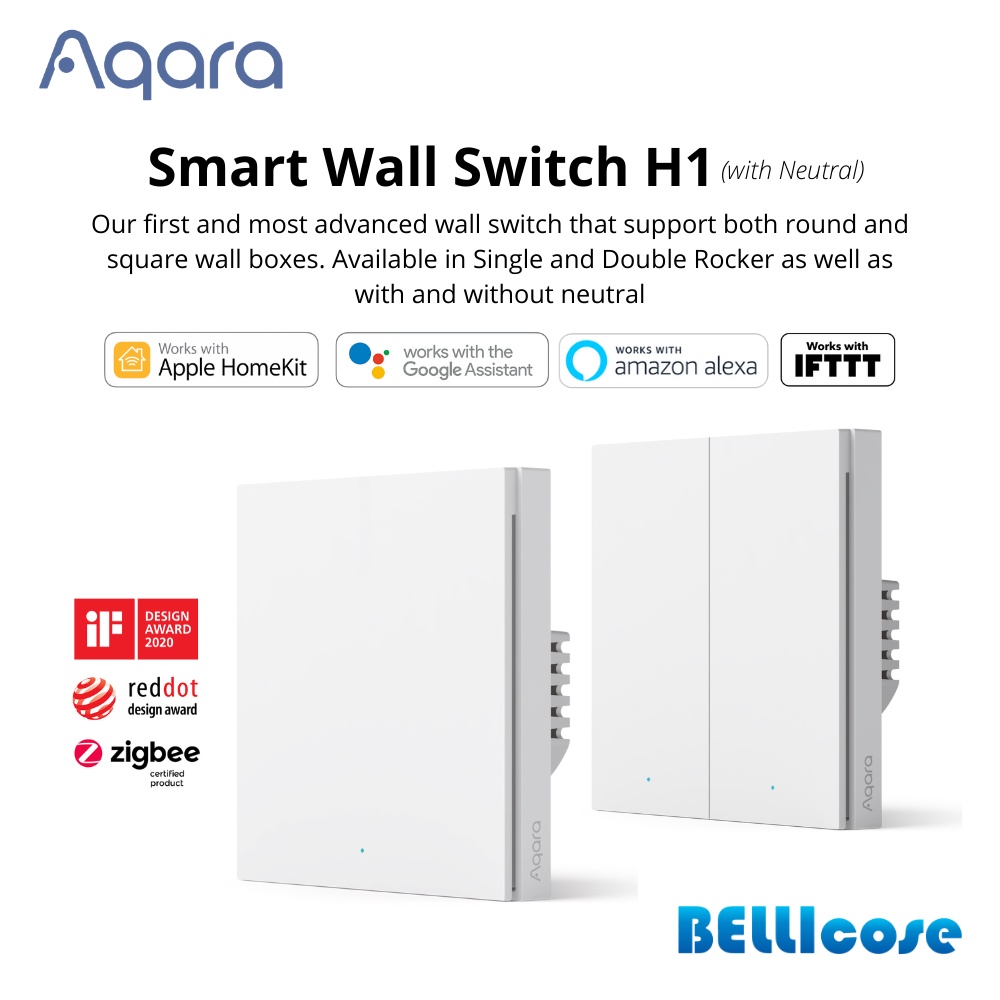 Aqara H1 Smart Wall Switch - With Neutral (Aqara Store) | Shopee Malaysia
