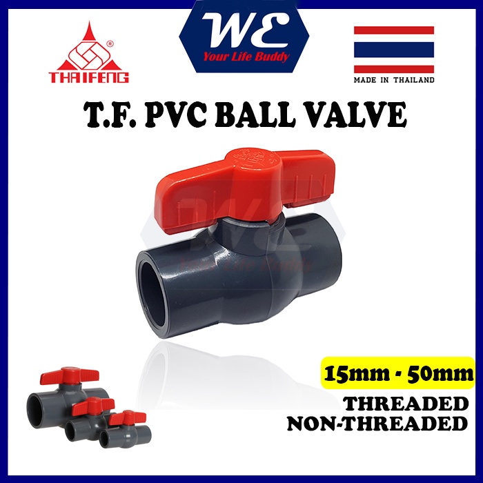 THAIFENG T.F. PVC Ball Valve TF Pipe Fitting Stop Cock Socket End ...