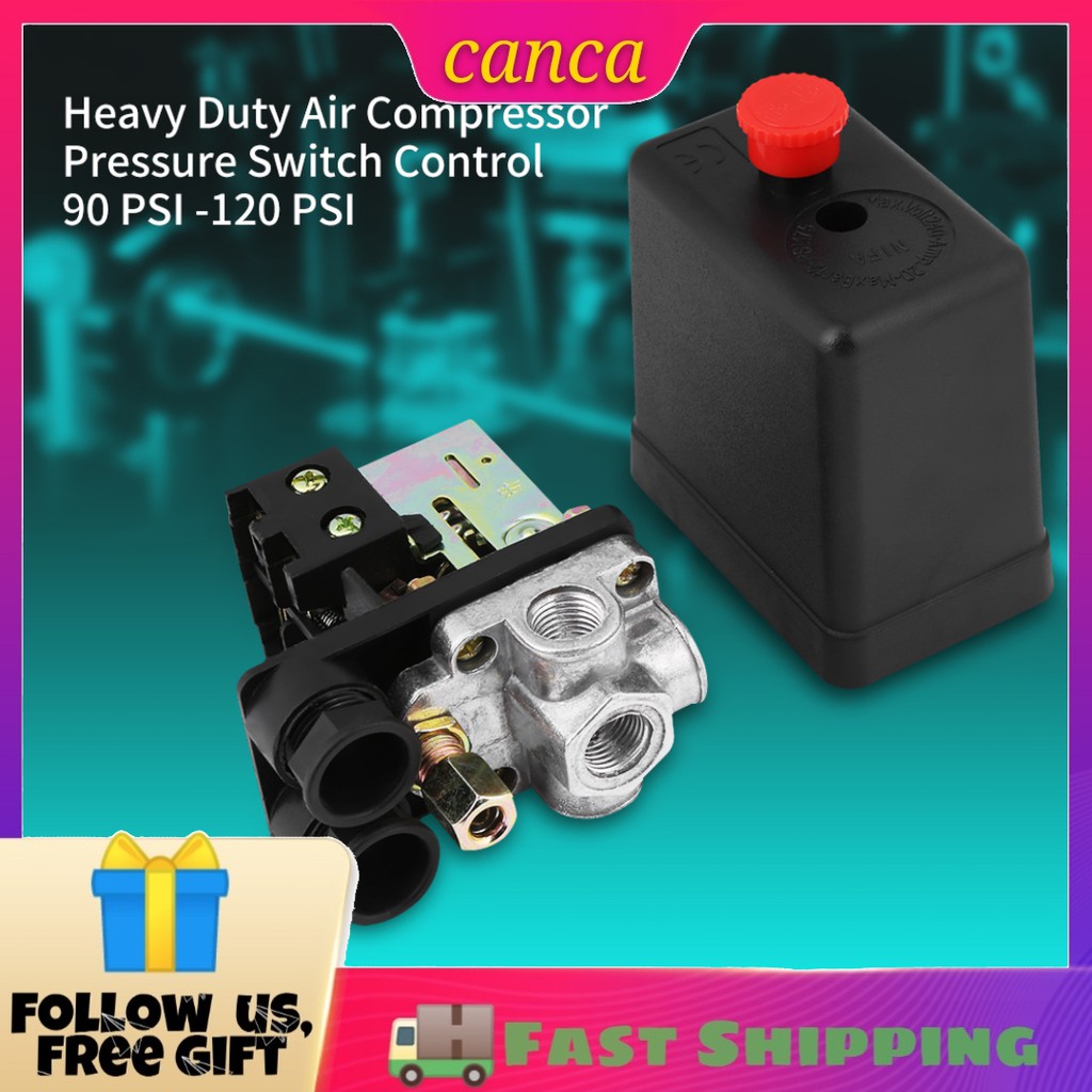 READY STOCK Heavy Duty Air Compressor Pressure Switch Control 90PSI ...
