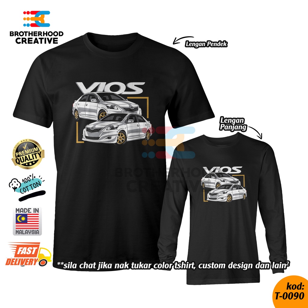 (READY STOCK XS-5XL) Baju Toyota vios Graphic tshirt design 100% Cotton ...