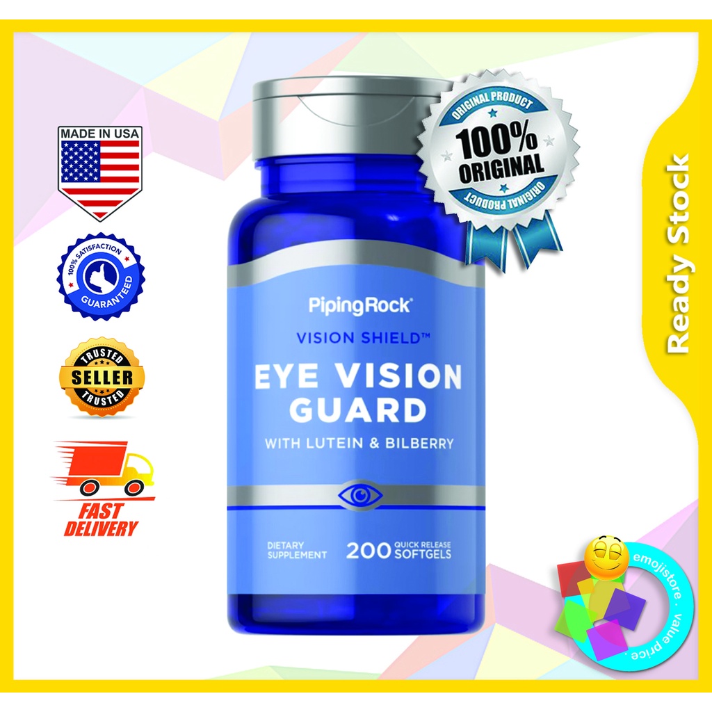 PIping Rock Lutein Bilberry Eye Vision Guard + Zeaxanthin, 200 Softgels ...