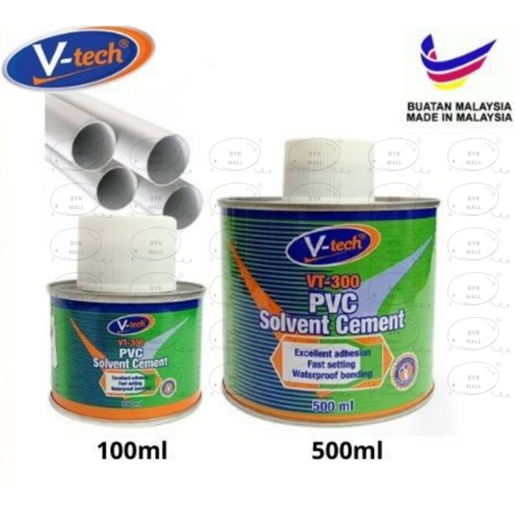 VTECH VT300 Solvent Cement Gum PVC Pipe Glue 100G/500G | Shopee Malaysia