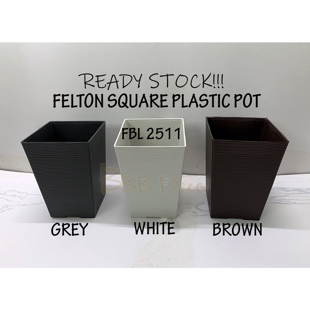 FELTON SQUARE FLOWER POT 2511 /PASU BUNGA SEGI EMPAT PLASTIC 2511_FOR ...