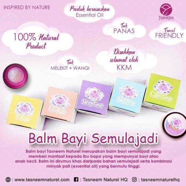 (Ready Stock)Natural Baby Balm by Tasneem Naturel | Shopee Malaysia