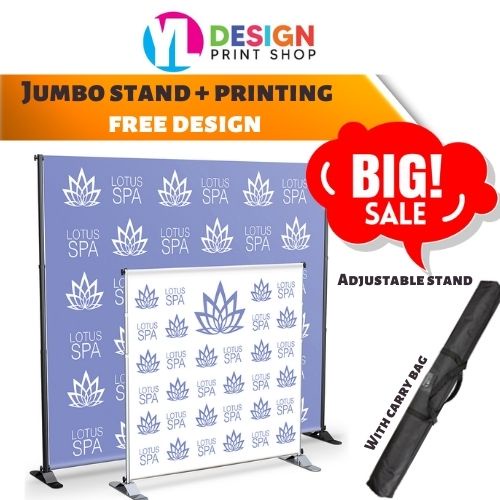 Jumbo Backdrop Banner Stand / Jumbo Backdrop Banner Stand + Printing ...