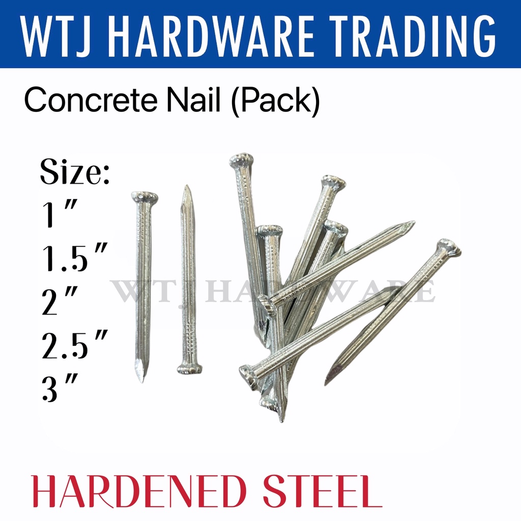 Hardened Steel Concrete Nail / Paku Simen Batu / Paku Konkrit / Paku ...
