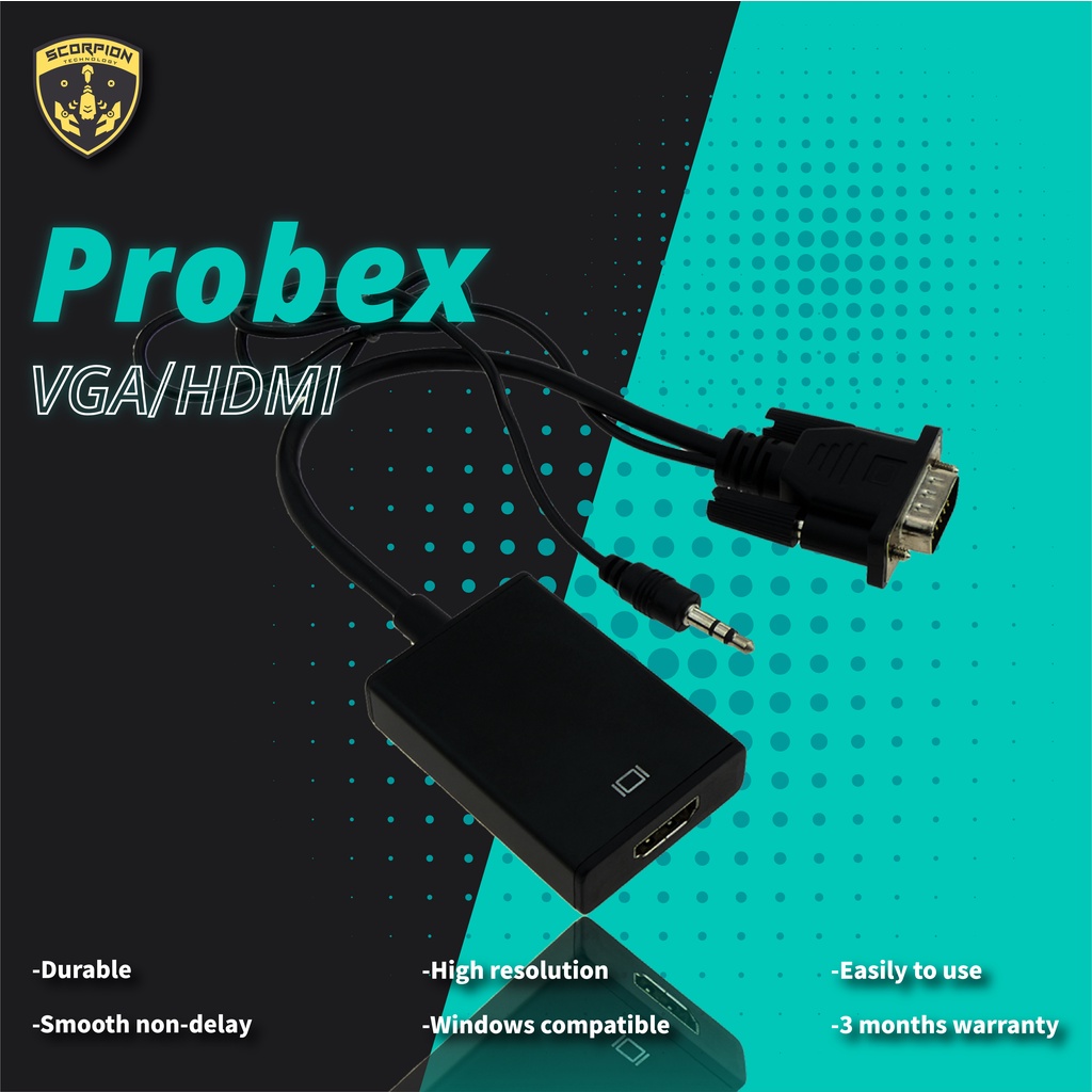 Probex CB-VGA/HDMI Adapter Converter | Shopee Malaysia