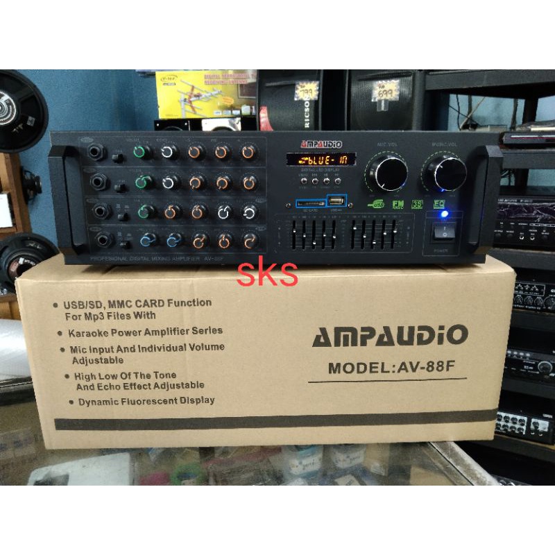AmpAudio amplifier (new)AV-88F , before Q88 | Shopee Malaysia