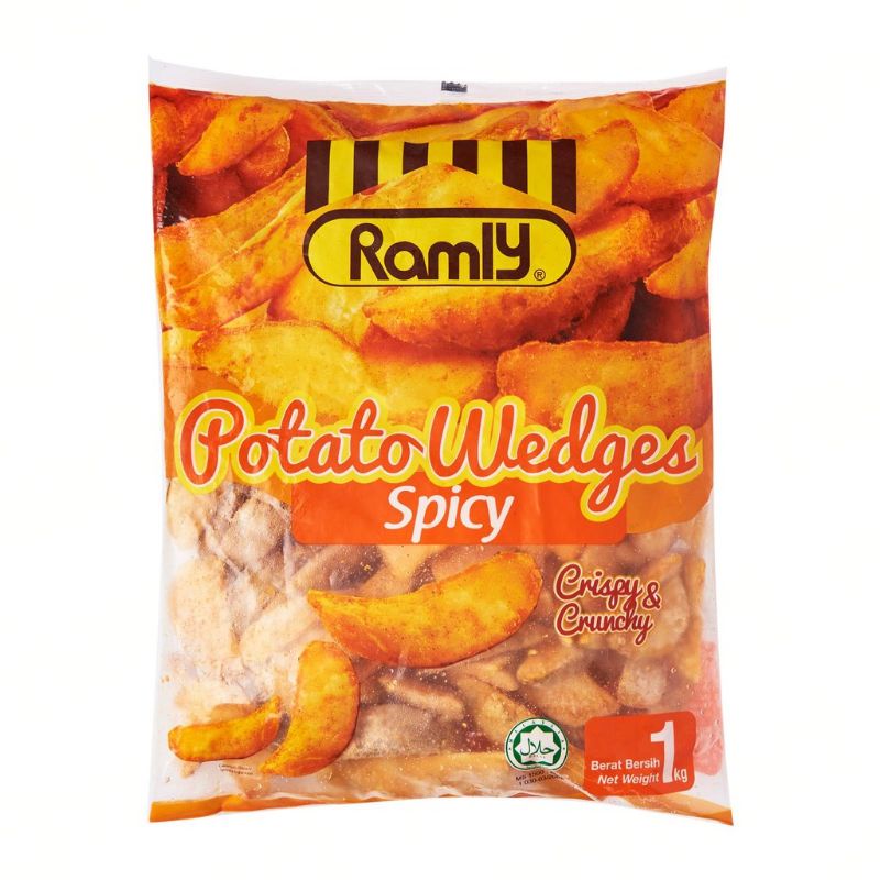 Ramly Spicy Potato Wedges 1kg pack (KLANG VALLEY ONLY) | Shopee Malaysia
