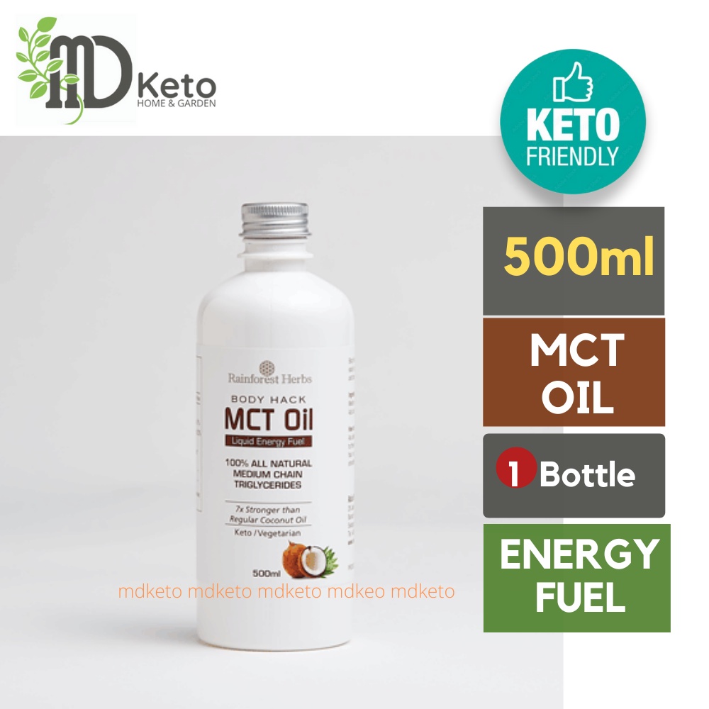 [MD Keto] Rainforest Herbs Coconut MCT Oil 500ml HALAL for low carb ...