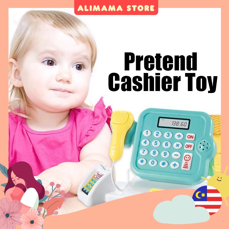 Children Kids Pretend Cashier Supermarket Toy Scanned Toys Electronic ...