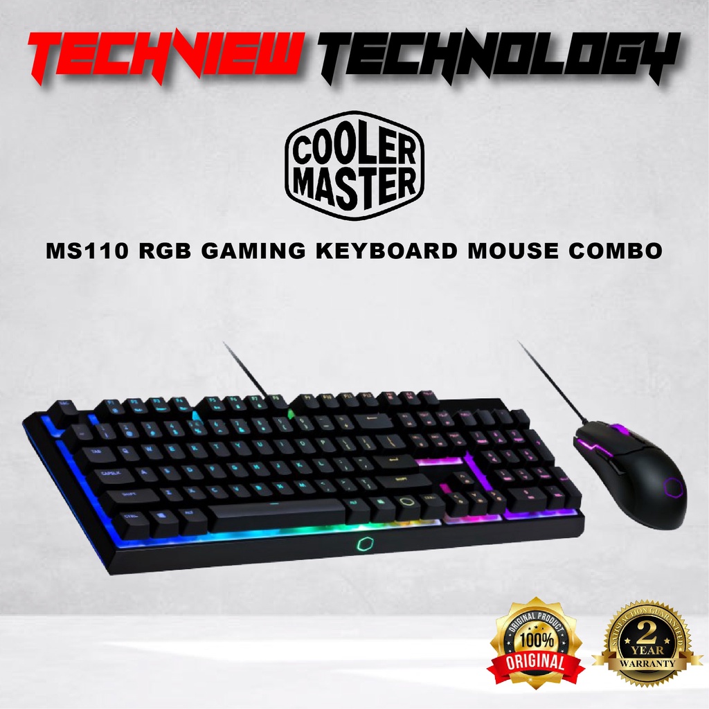COOLER MASTER MS110 RGB GAMING KEYBOARD MOUSE COMBO [MEM - CHANICAL ...