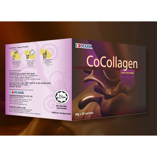 EDMARK COCOLLAGEN Natural Ingredients High Grade Quality Marine Collagen 30 g x 20 sachets ...