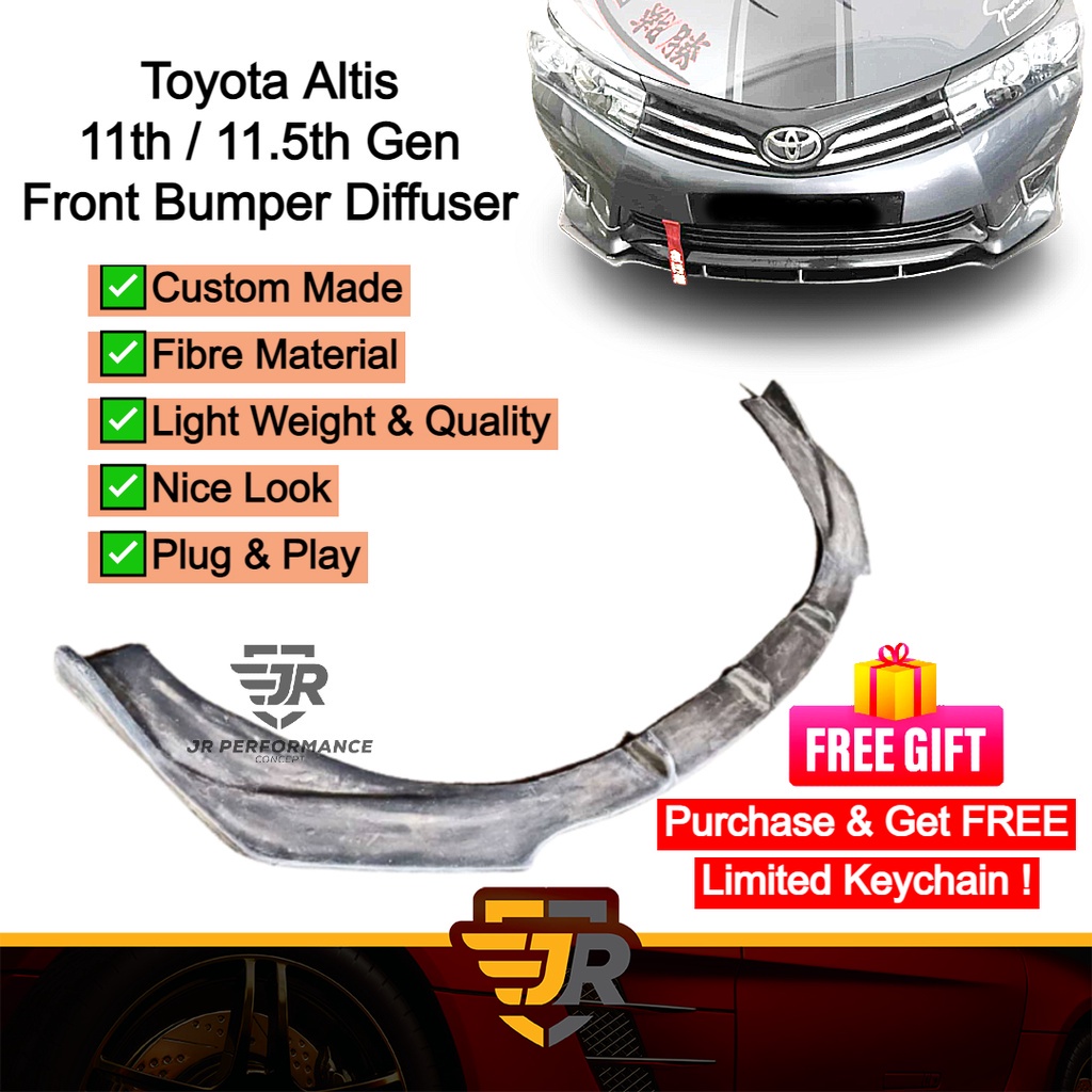 JR Custom Made Front Bumper Diffuser (No Color) - Toyota Altis 11th /11 ...