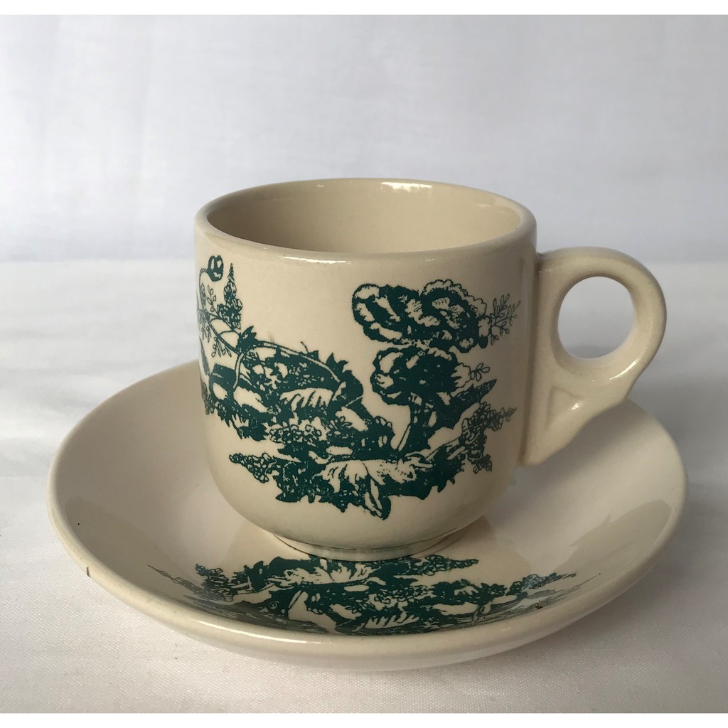 Cawan kopi /Kopitiam Coffee Cup and Saucer, Vintage Kopitiam Cup and ...