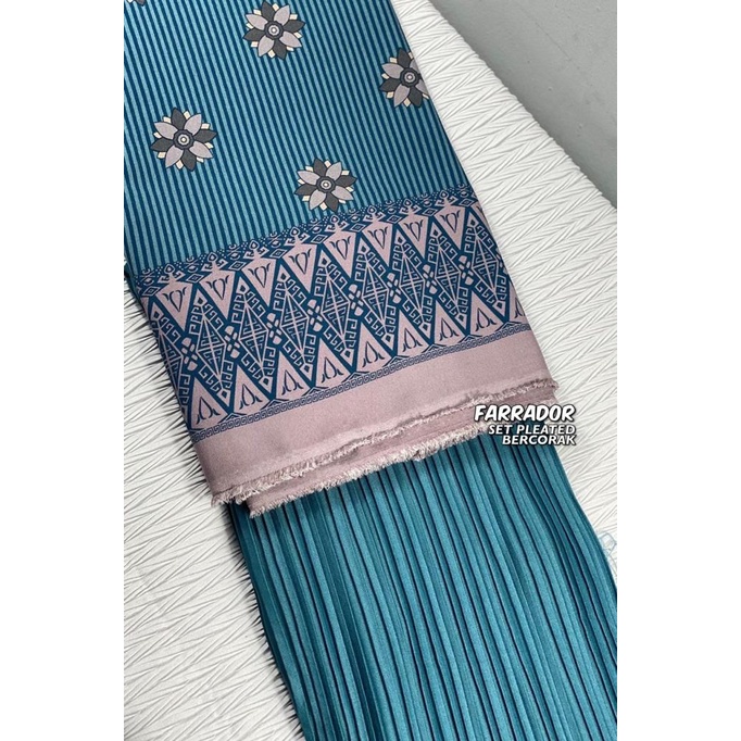 SET KAIN PASANG CORAK DAN PLEATED | Shopee Malaysia