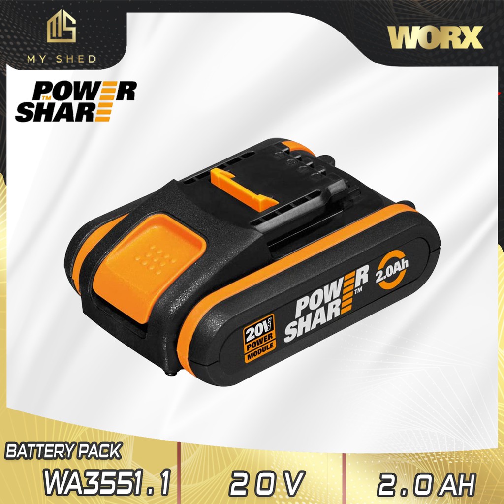 WORX WA3551.1 20V MAX 2.0AH Lithium POWERSHARE Battery ( WA3551 ...