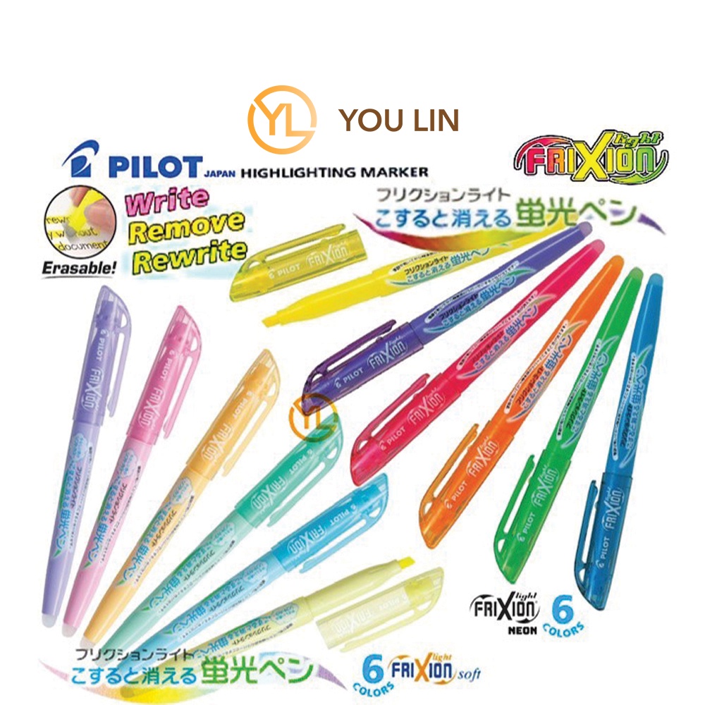 Pilot Frixion Light Spotliter Standard / Soft Color Erasable ...