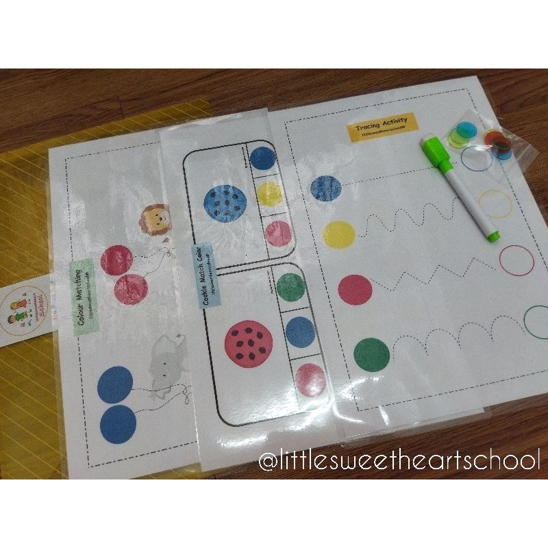 Laminated Homemade/ Diy Worksheet (Learning Intro The Basic Colour for ...
